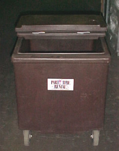 Plastic Ice Caddy (On Wheels) - Party Time Rental