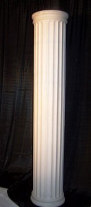 White Plastic Roman Column 6 feet - Party Time Rental
